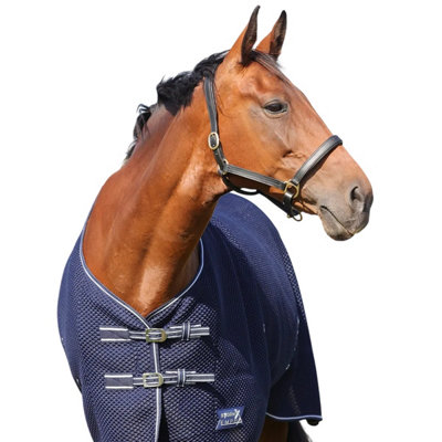 StormX Empra Standard-Neck 3D AirFlex Horse Turnout Rug Navy (4 6")