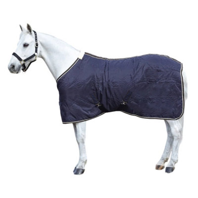 StormX Original Luxury Show Standard-Neck Horse Stable Rug Navy/Cream ...