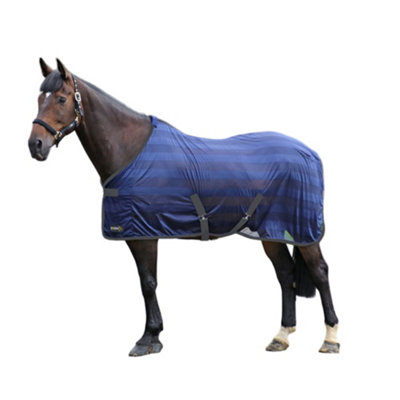StormX Standard-Neck Mesh Horse Cooler Rug Navy/Grey (7 3")