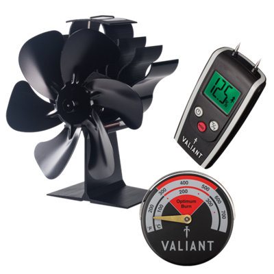 Stove Fan, Magnetic Stove Thermometer and Moisture Meter