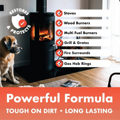 Stove Polish For Log Burners & Grates, Stove Paint Alternative (250ml)