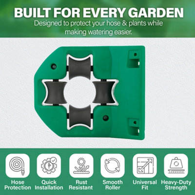 STOWBERRY Garden Hose Pipe Roller Guide Corner and Wall Hose Guide Tool