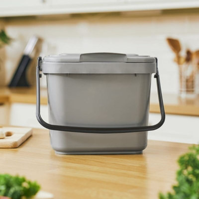 Straight 5 Litre Silver Kitchen Caddy