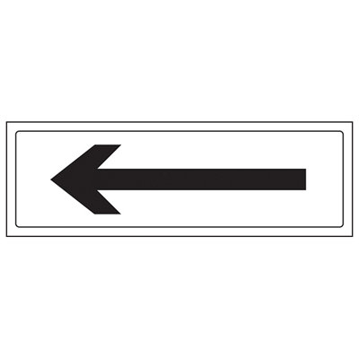 Straight Arrow - General Door Sign - Rigid Plastic - 300x100mm (x3)