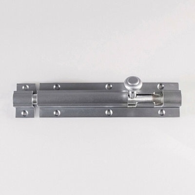 Straight Barrel Surface Mounted Door Bolt Lock 150 X 38mm Satin Chrome ...