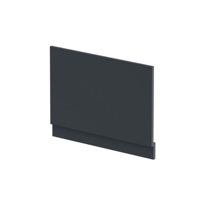 Straight Bath MDF End Panel & Plinth - 800mm - Soft Black - Balterley ...