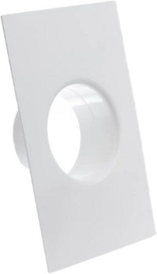 Straight Duct Connector with Flange 100mm / 4" Round PVC Ducting ...