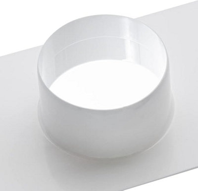 Straight Duct Connector with Flange 100mm / 4" Round PVC Ducting ...