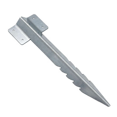 Straight Galvanised Steel Railway Sleeper Brackets - Pack of 10