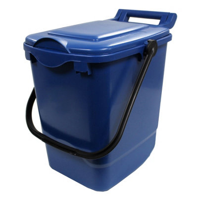 Straight - Kerbside Food Waste Caddy - 23L - Blue | DIY at B&Q