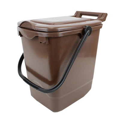Straight - Kerbside Food Waste Caddy - 23L - Brown | DIY at B&Q