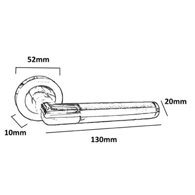 Straight Lever Rose Door Handles, Mitred Bathroom Thumbturn Lock Set ...