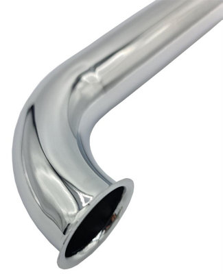 Straight Pipe with Elbow 32mm Drain Waste Trap Chrome Replacement 270mm ...