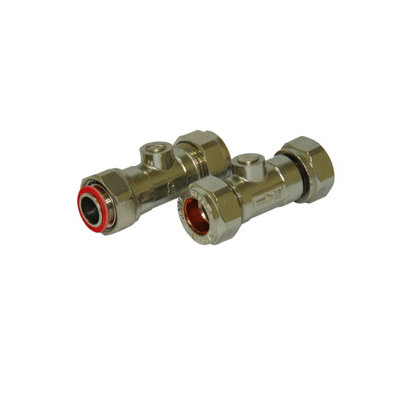 Straight Service Valve Chrome 15mmx1/2"