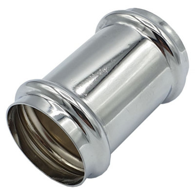 Straight Socket 34mm Drain Waste Trap Chrome Plated Replacement 60mm Long