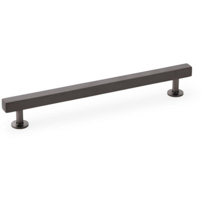 Straight Square Bar Pull Handle - Dark Bronze 192mm Centres SOLID BRASS ...