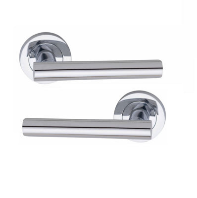 Straight T-Bar Bathroom Door Handle Set Thumbturn and Mortise Lock ...