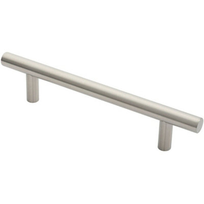Straight T Bar Door Pull Handle 325 x 19mm 225mm Fixing Centres Satin ...