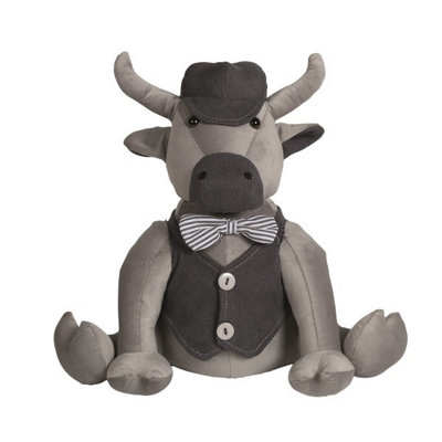 Straits Bull Grey Decorative Door Stop