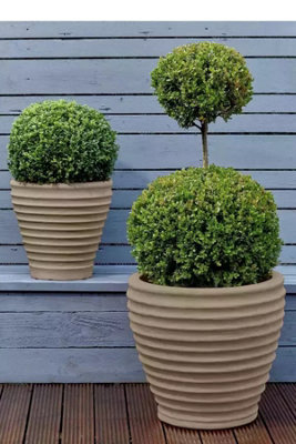 Strata 43cm Moroccan Planters Stone - Set of 2