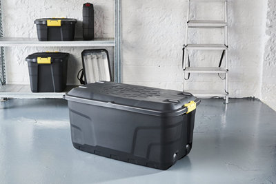 Strata Heavy Duty Storage Box with Wheels 145 Litre