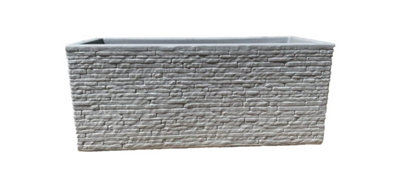 Strata Slate Effect Stone Trough Planter 60cm | DIY at B&Q