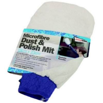 Streetwize Microfibre Duster White/Blue (One Size) at B&Q