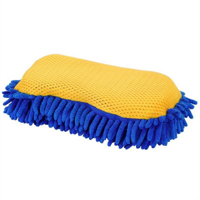 Streetwize Washable Reusable Super Soft Microfibre Wash & Scrub Sponge ...