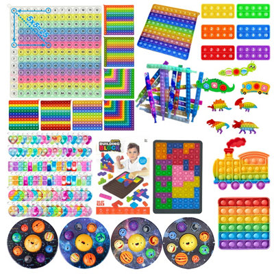 Stress-relieving and educational Children's Finger Press Sensory Bubble ...