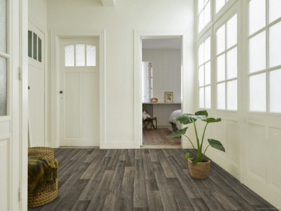Stressed Oak Effect Vinyl Flooring -Premium Woods 4m x 2m (8m2)