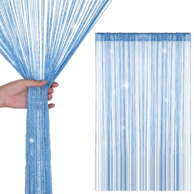 String Curtains Glitter Fringe Panel Fly Screen Doorway Tassel Curatin ...