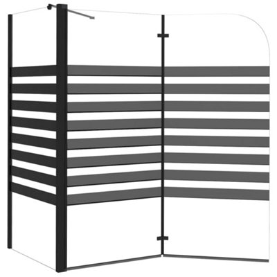 STRIPE BATH ENCLOSURE 120X68X130 CM TEMPERED GLASS