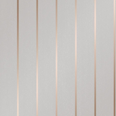 Stripe Panel Wallpaper In Soft Grey And Rose | DIY at B&Q