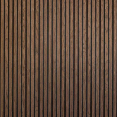 STRIVO Acoustic Slat Panel - Smoked Walnut 600mm x 2400mm
