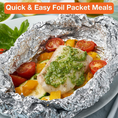 Strong Aluminum Foil Roll - 50m Long and 300mm Wide - Aluminum Tin Foil ...
