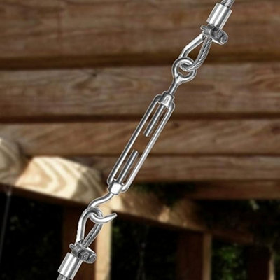 Strong Galvanized Turnbuckle Strainer 5/16" Hook & Eye Heavy Duty Wire ...