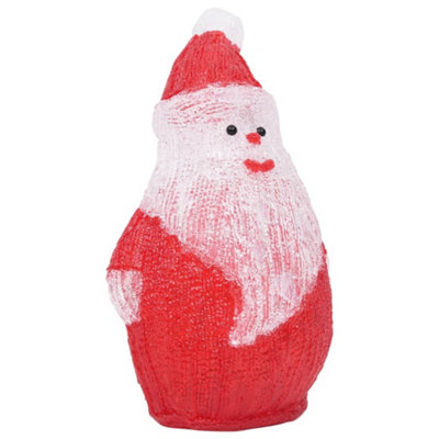 Strong LED Christmas Acrylic Santa Figure Indoor and Outdoor 28cm