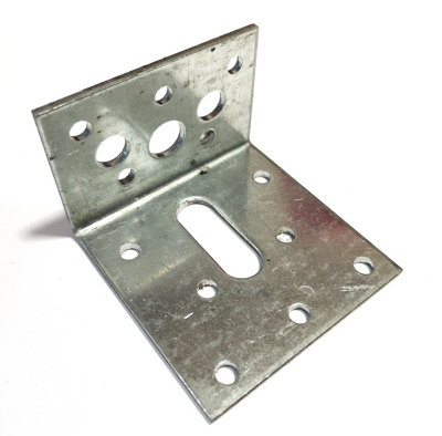 Strong Metal Adjustable Angle Corner Bracket Zinc Plated Silver - Size ...