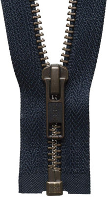 STRONG O/E ZIP 66CM - Strong Metal Tooth Open End Zip: 66cm: Dark Navy ...