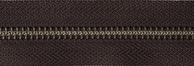 STRONG O/E ZIP 71CM - Strong Metal Tooth Open End Zip: 71cm: Brown - YKK