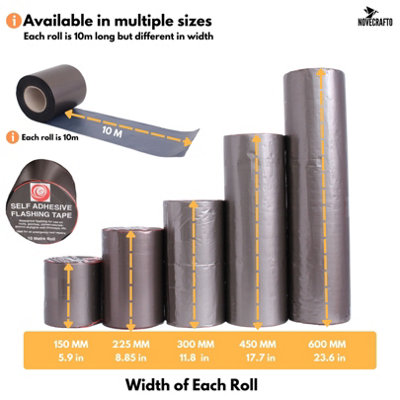 Strong Self Adhesive Flashing Tape for Roofing 150mm Width,10M Lead ...