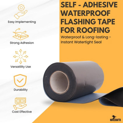 Strong Self Adhesive Flashing Tape for Roofing 225mm Width,10M Lead ...
