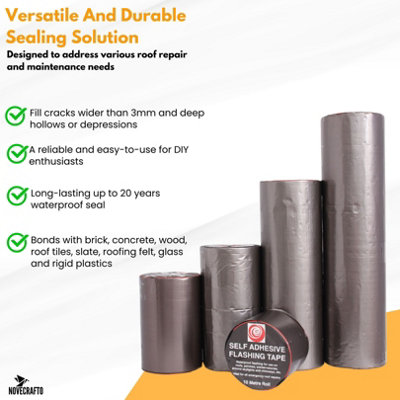 Strong Self Adhesive Flashing Tape for Roofing 225mm Width,10M Lead ...