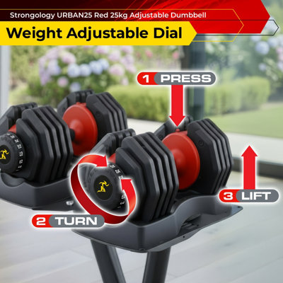 Strongology Urban25 Pair Black Red Home Fitness Adjustable Smart ...
