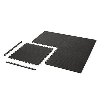 Structure Fitness Interlocking EVA Gym Floor Mats Black
