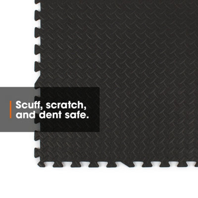 Structure Fitness Interlocking EVA Gym Floor Mats Black