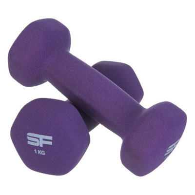 STRUCTURE FITNESS Set of 2 Neoprene Dumbbells - Arm & Hand Weights for ...
