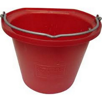 Stubbs Hanging Bucket Flat Sided Small Red (14l)