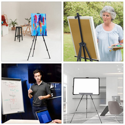 STUDIO EASEL ARTIST ART CRAFT DISPLAY EASEL METAL FULL STANDING TRIPOD ...