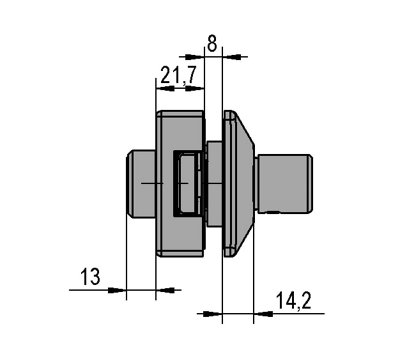 Studio Private Line glass door lock WC, DIN left outward, aluminium ...